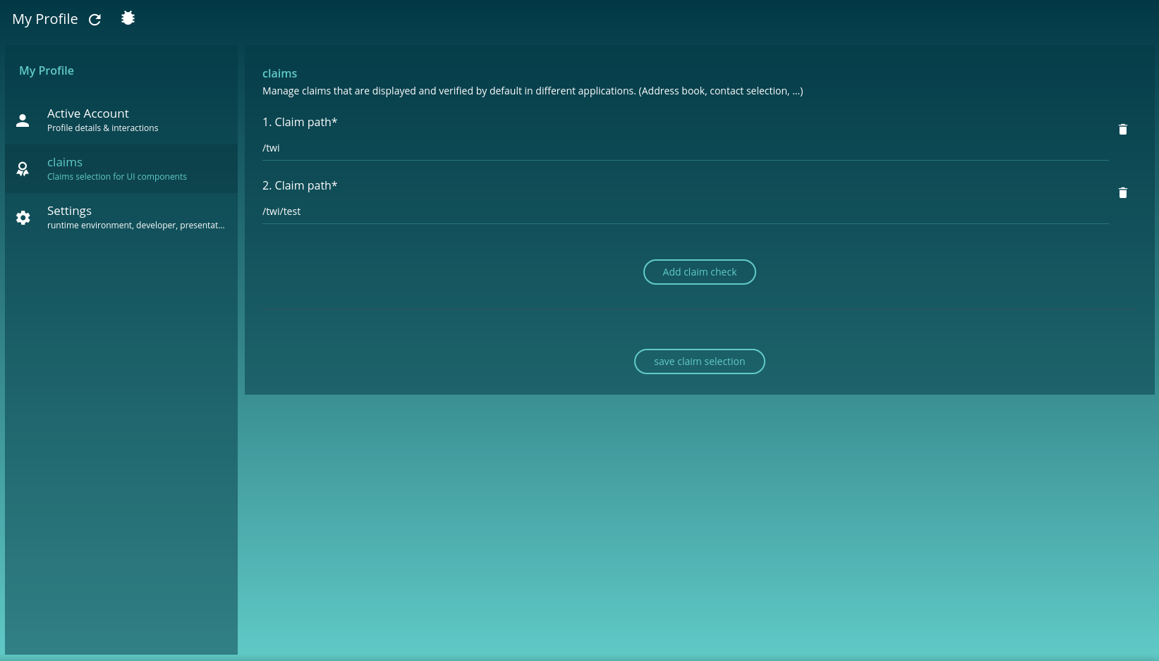 Profile DApp · evan.network